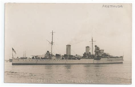 Royal Navy Arethusa Class 1934 Light Cruiser Postcards