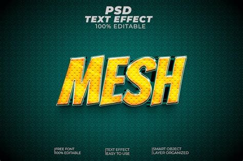 Premium Psd Psd Mesh D Text Effect Style