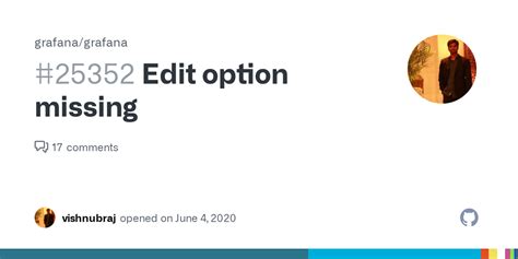 edit option missing · issue 25352 · grafana grafana · github