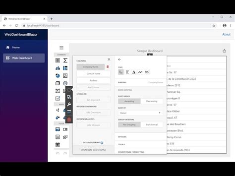 Devexpress Dashboard