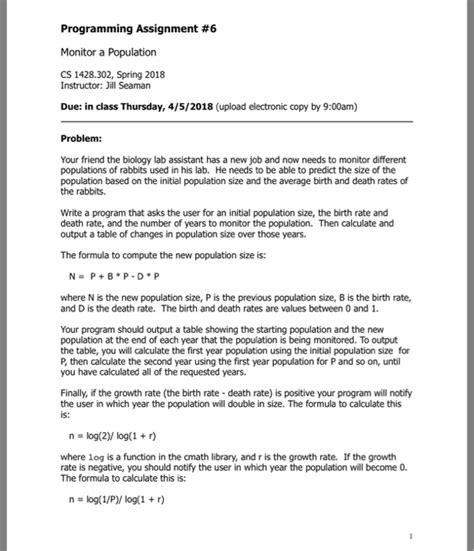 Solved Programming Assignment 6 Monitor A Population Cs