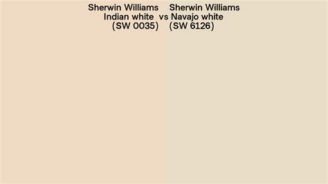 Sherwin Williams Indian White Vs Navajo White Side By Side Comparison