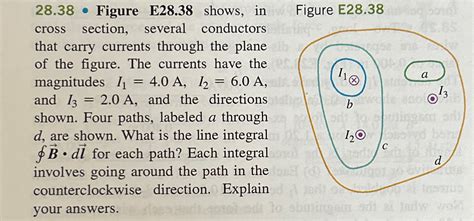 Solved 28 38 ﻿figure E28 38 ﻿shows In Cross Section