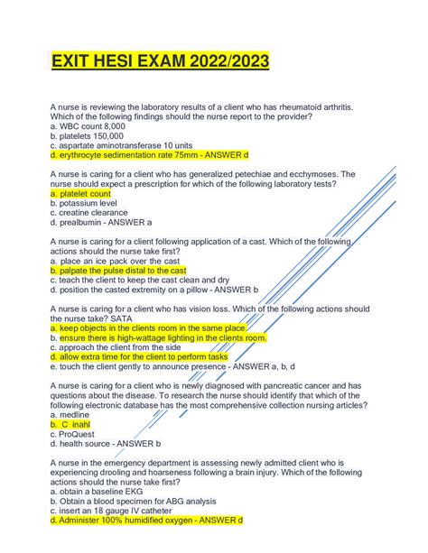 hesi exit exam 2024 … cleo mellie