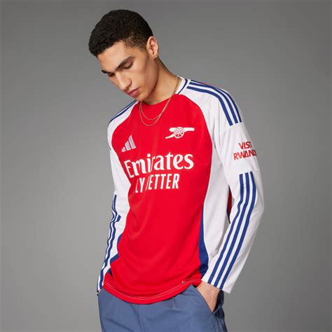 Mens Clothing Arsenal 2425 Long Sleeve Home Jersey Red Adidas