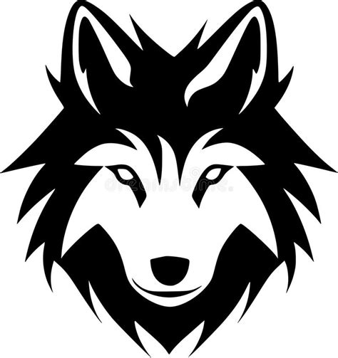 Wolf Minimalist And Flat Logo Vector Illustration Stock Vector