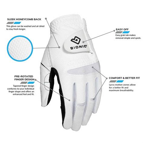 Bionic Gloves Mens Relaxgrip 20 Dx Golf Left Black Ebay