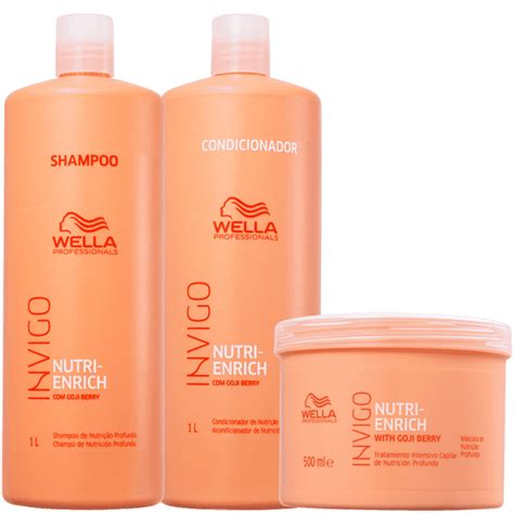 Kit Shampoo e Condicionador 1L Máscara 500ml Invigo Nutri Enrich