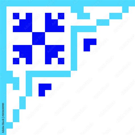 Vetor Do Stock Border Design Pixel Art Vector Illustration Pixel