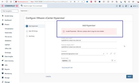 Add Vmware Hypervisor Problem Community