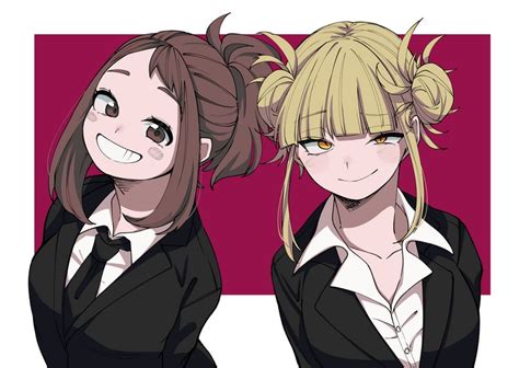 Uraraka Ochako And Toga Himiko Boku No Hero Academia Drawn By Tongu Danbooru