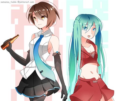 Meiko And Miku Clotheswap By Samansa Toddo Vocaloid Miku Hatsune Miku