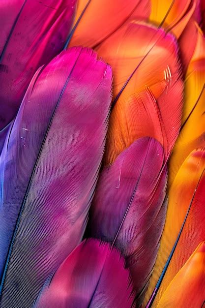 A Colorful Display Of Feathers From The Collection Of Peacock Feathers Premium AI Generated Image