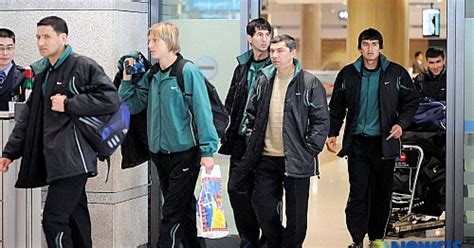투르크메니스탄 축구대표팀 입국
