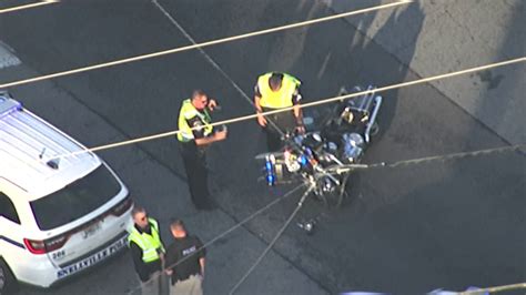 Snellville Police Motorcycle Crash Scenic Highway