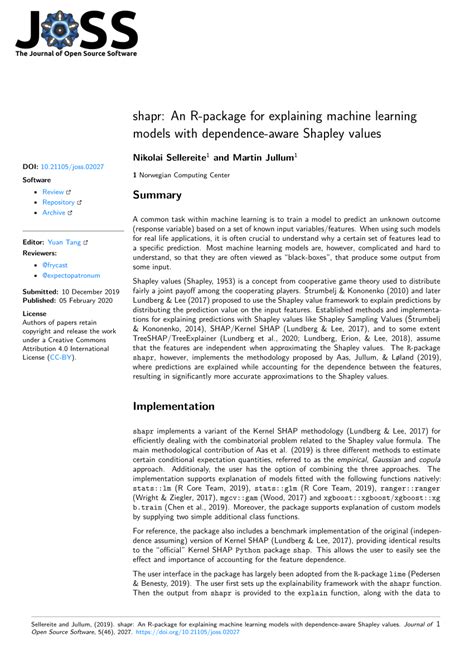 Pdf Shapr An R Package For Explaining Machine Learning Models With