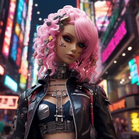 Premium Ai Image Barbie Cyberpunk