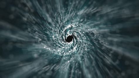 Outer Space Sci Fi Background Flying Through An Icy Spiral Vortex Of