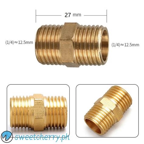 Air Line Hose Compressor Connector 1 4inch Bsp Male To Male Brass Pipe