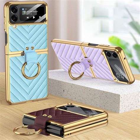 Jual Case Samsung Z Flip Z Flip Z Flip Z Flip Bahan Kulit With Ring Case Samsung