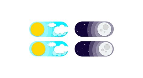 toggle button day and night mode by danais zaldiba on dribbble