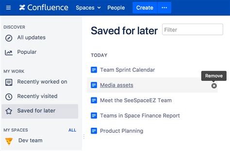 Save For Later Confluence Data Center 95 Atlassian Documentation