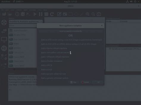 Gns3 Adding Appliance Template Fedora Magazine