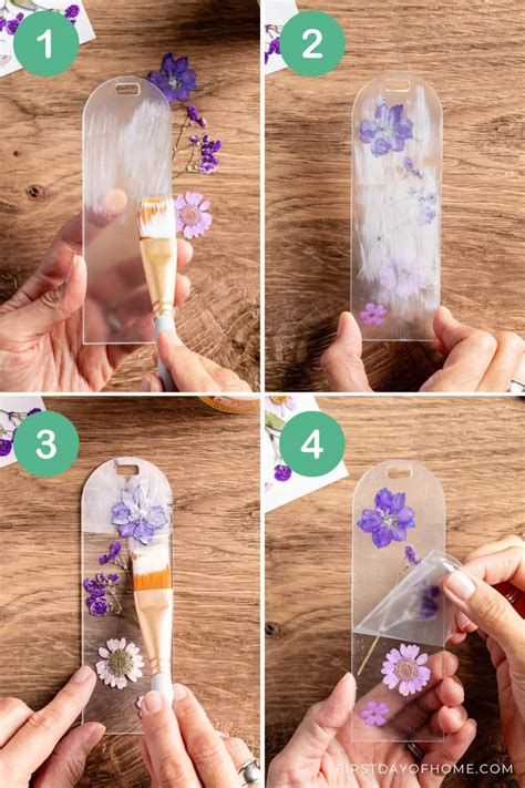 How To Make Pressed Flower Bookmarks Pressed Flower Book Mark Ladies