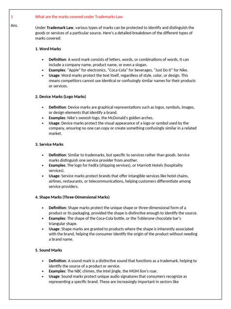 ipr unit 4 answers pdf trade secret trademark