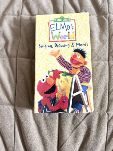 🔴 Sesame Street Series Elmos World Singing Drawing And More Vhs W1