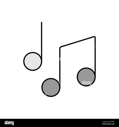 Music Notes Song Melody Or Tune Vector Greyscale Icon Stock Vector
