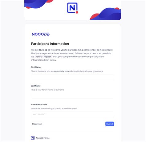 form nocodb