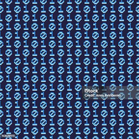 Big Data Illustration Binary Code Seamless Pattern Stock Illustration