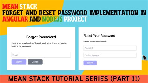 Forget Password And Reset Password Implementation In Mean Stack Project