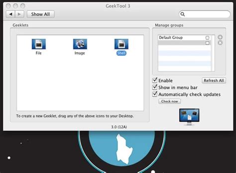 build an attractive informative mac desktop with geektool veille