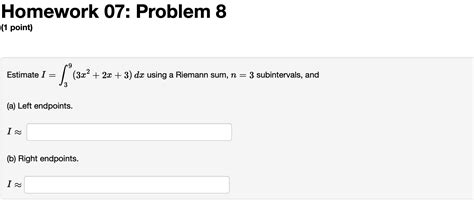 solved homework 07 problem 8 1 point estimate