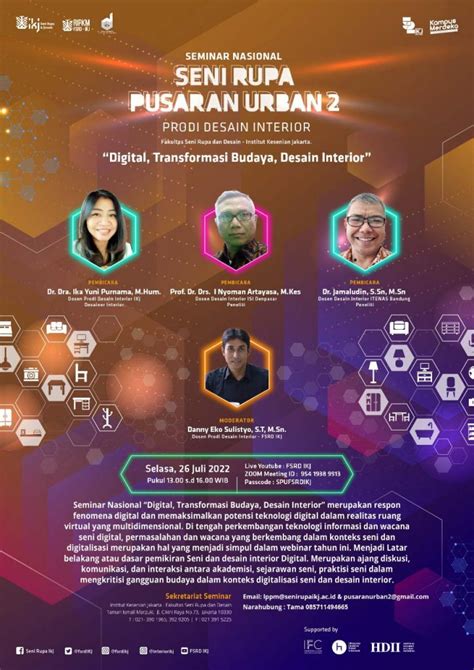 SEMINAR NASIONAL SENI RUPA PUSARAN URBAN PRODI DESAIN INTERIOR Digital Transformasi Budaya