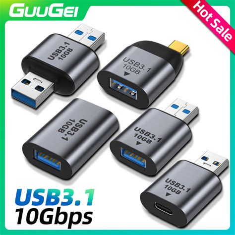GUUGEI USB C To USB Adapter Gbps USB A To USB C Extender USBC