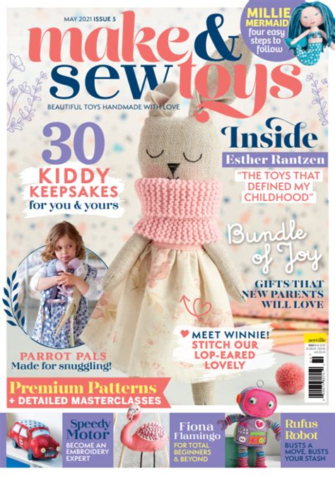 Make And Sew Toys Issue Five Template Pack Magazine Templates Sew