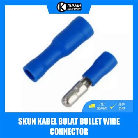 Jual Skun Kabel Bulat Bullet Wire Connector Terminal Plug Cucuk Female