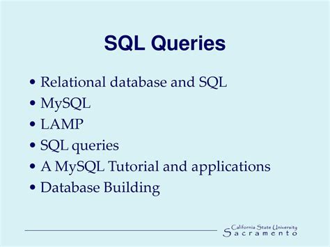 Sql Queries Relational Database And Sql Mysql Lamp Sql Queries Ppt Download