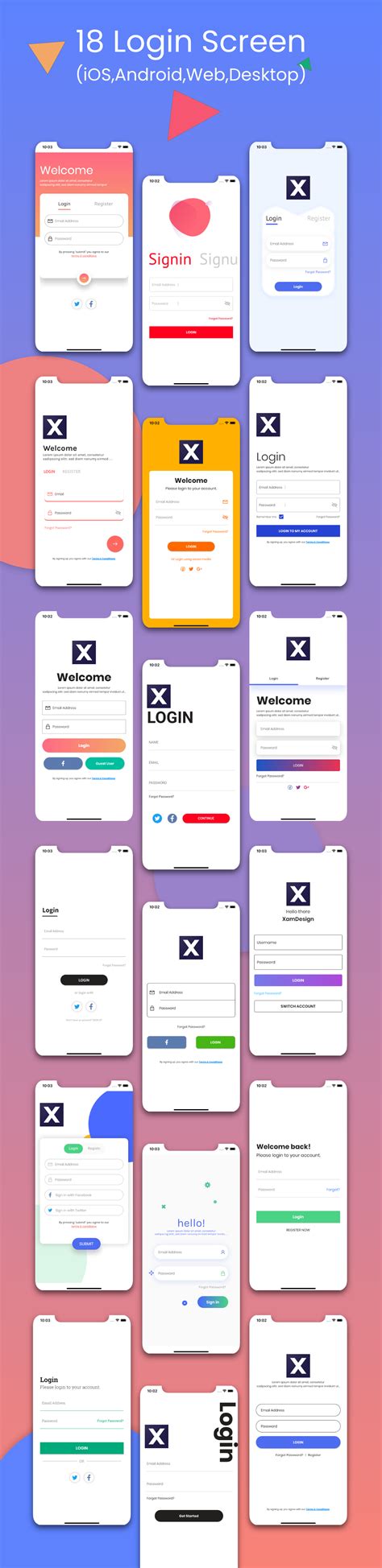Flutter Login Ui Kit Flutter Code Market