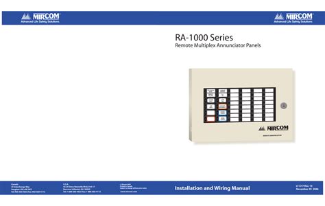 Mircom Fa 1000 Series Instruction Manual