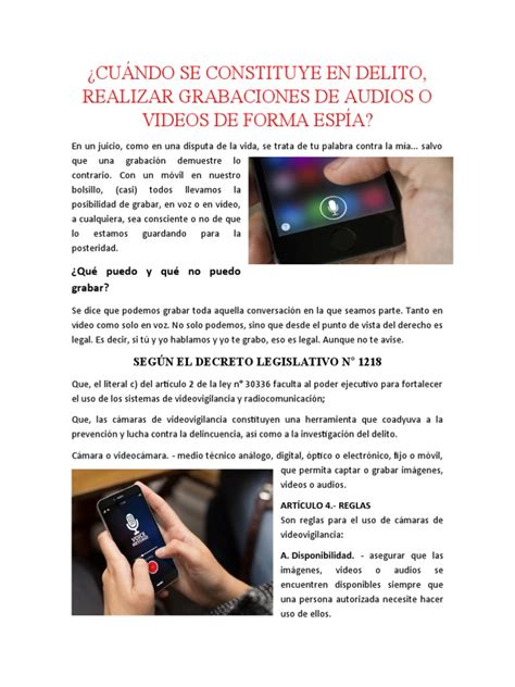 ¿cuándo Se Constituye En Delito Realizar Grabaciones De Audios O