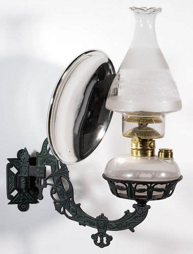 Cast Iron Kerosene Bracket Lamp Sold At Auction On 26th July Jeffrey