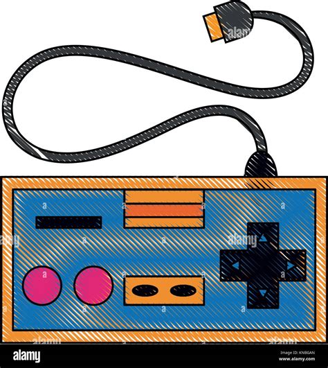 Old Gamepad Controller Pop Art Colors Stock Vector Image And Art Alamy