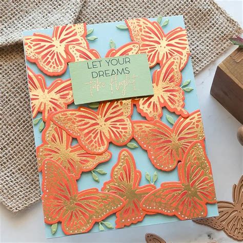 Двойная красивая бабочка свобода полета цветок горячие тарелки из фольги вырубные штампы