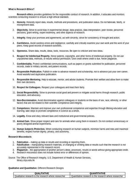 Ethics In Research Pdf Methodology Hypothesis