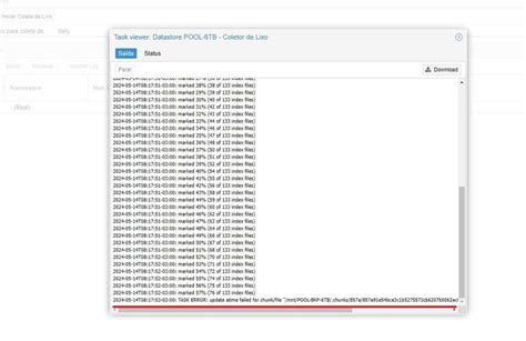 It Started The Garbage Collection Of Proxmox And Nearing The End It Gives The Error Message