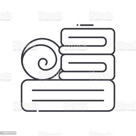 수건 아이콘 선형 격리 된 그림 얇은 줄 벡터 웹 디자인 기호 흰색 배경에 편집 가능한 스트로크와 개요 개념 기호 가축에 대한 스톡 벡터 아트 및 기타 이미지 Istock